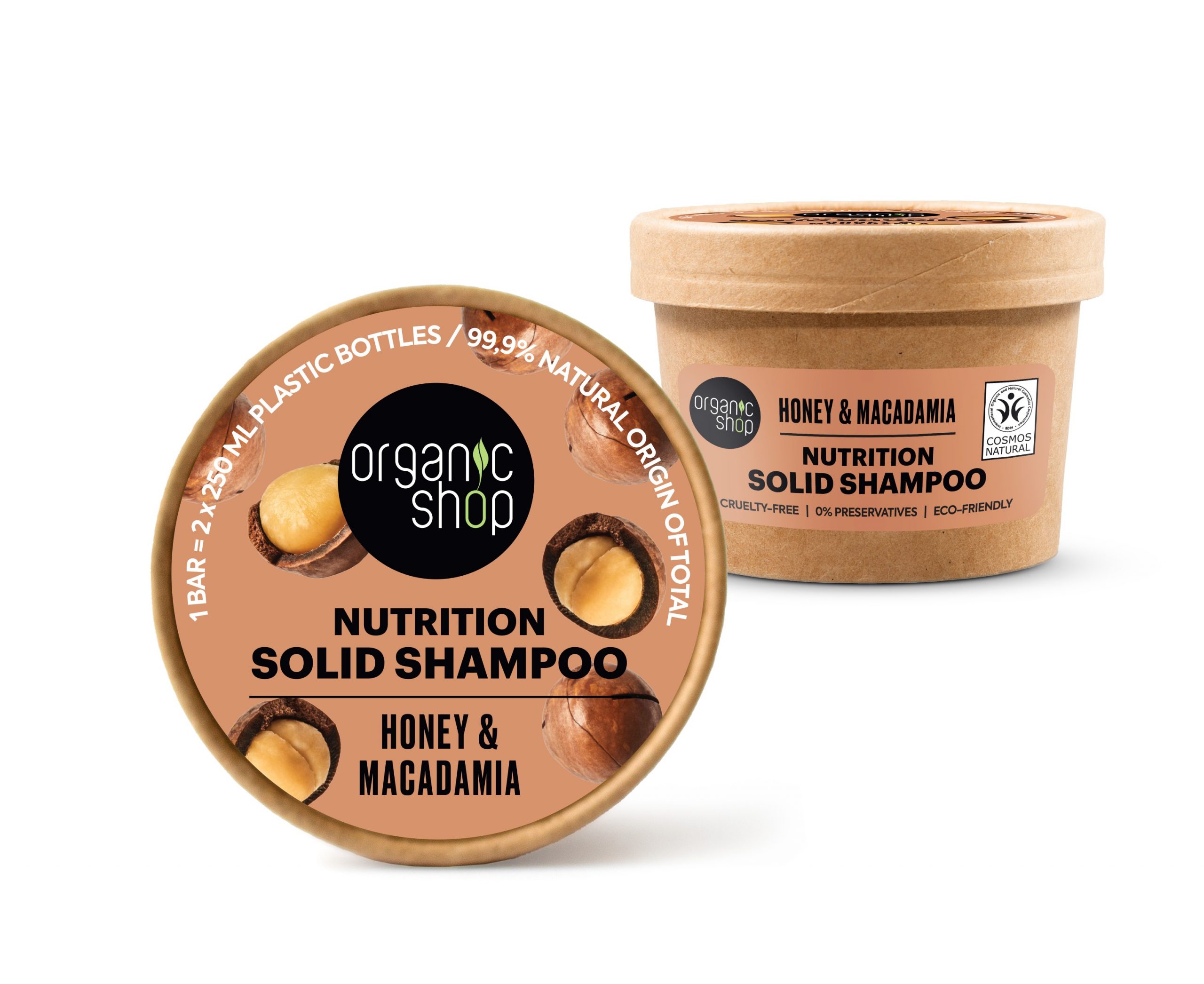 ORGANIC SHOP - Champu solido Nutritivo de Miel y Macadamia 60g ...